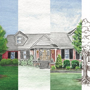 Handmade My Home Colored Pencil Drawn Drawing Memory Gift - Etsy