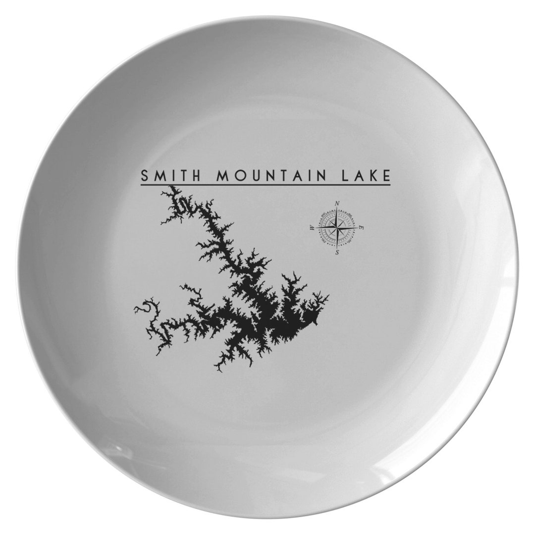 Smith Mountain Lake Map Plate, Lake Gift, Printed, Valentines Gift for ...