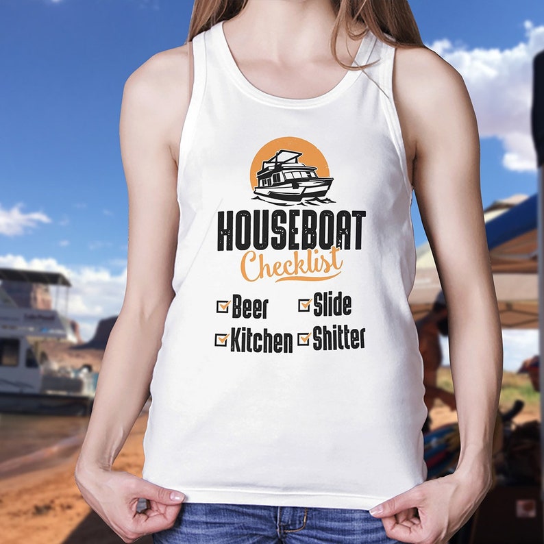 Houseboat Checklist Houseboat Tank Top Boating Tank Top - Etsy