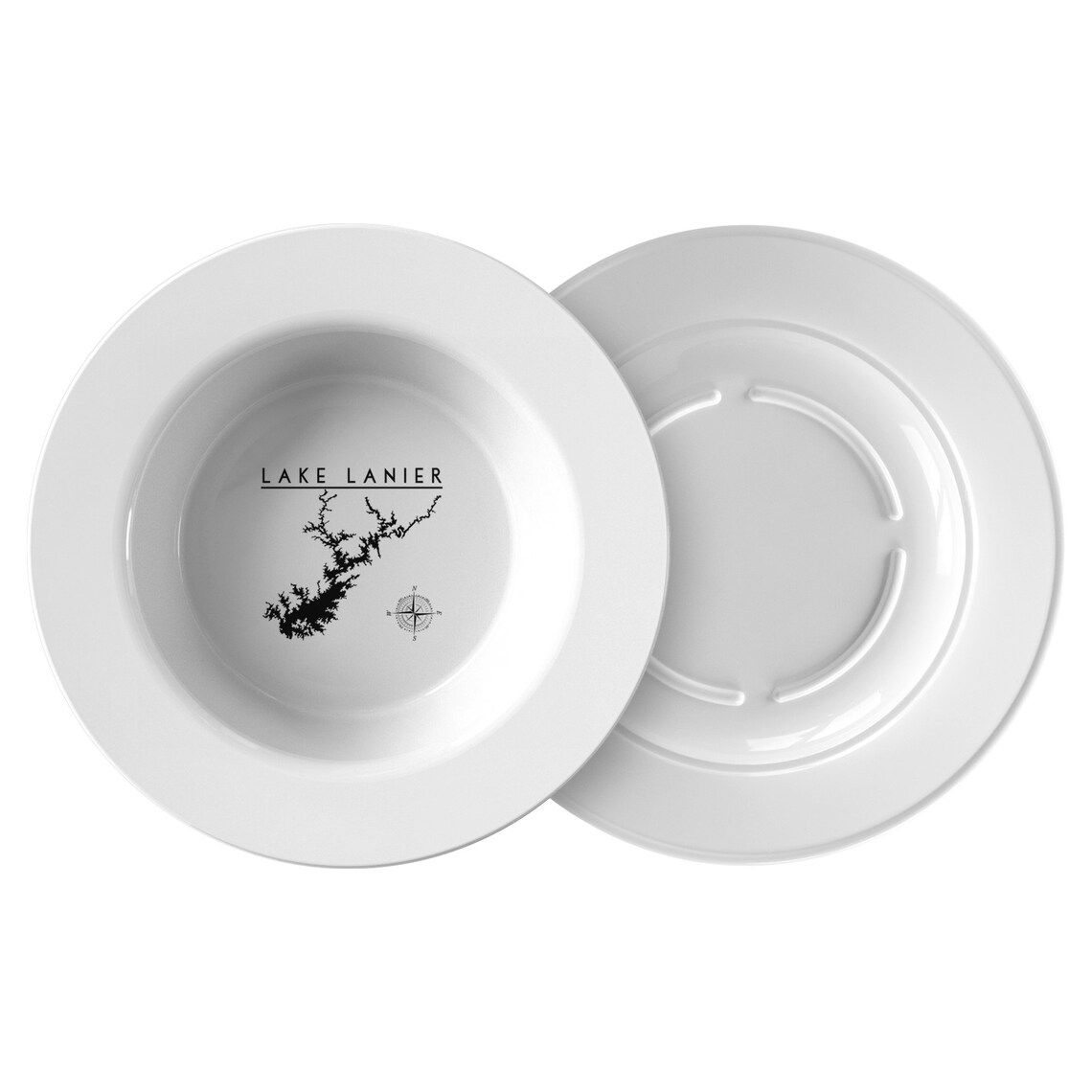 Lake Lanier Map Bowl, Unbreakable Outdoor Dinnerware, Lake Gift ...