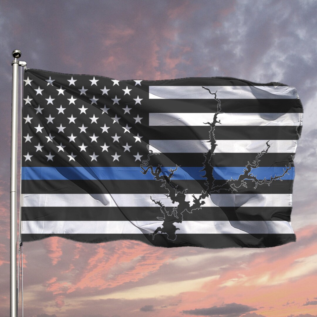 Lake Shasta Thin Blue Line American Boat Flag - Etsy