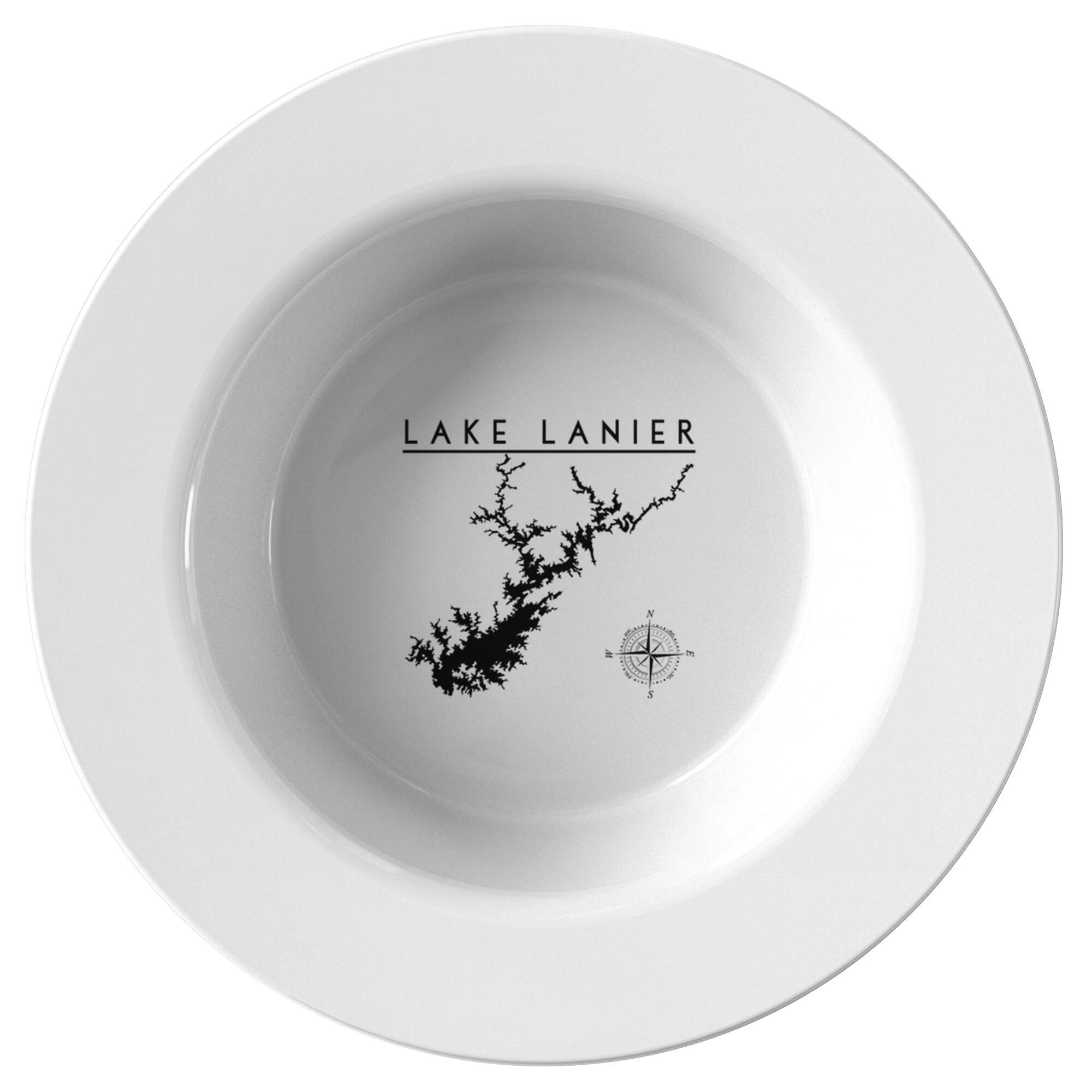 Lake Lanier Map Bowl, Unbreakable Outdoor Dinnerware, Lake Gift ...