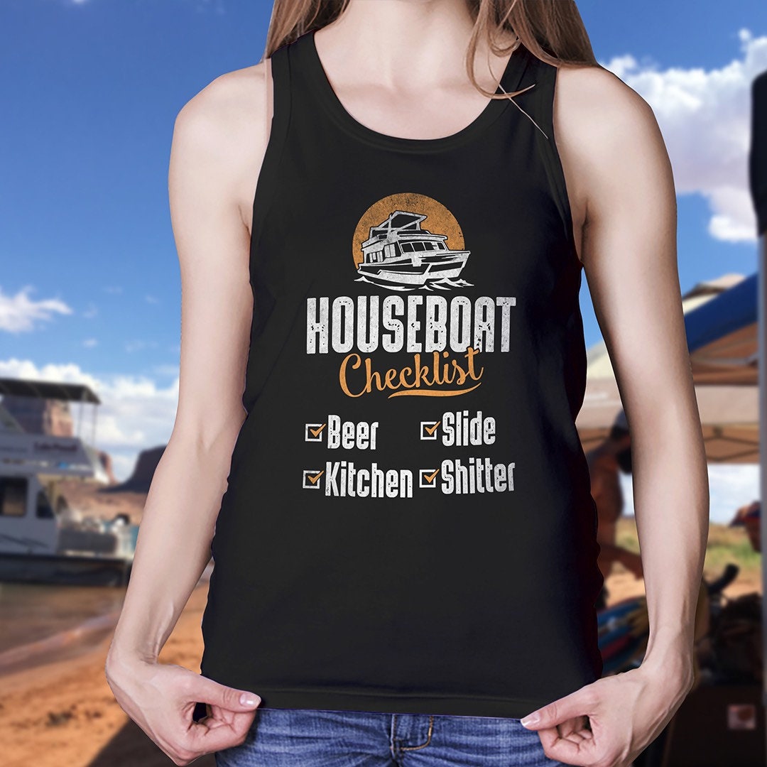 Houseboat Checklist Houseboat Tank Top Boating Tank Top - Etsy