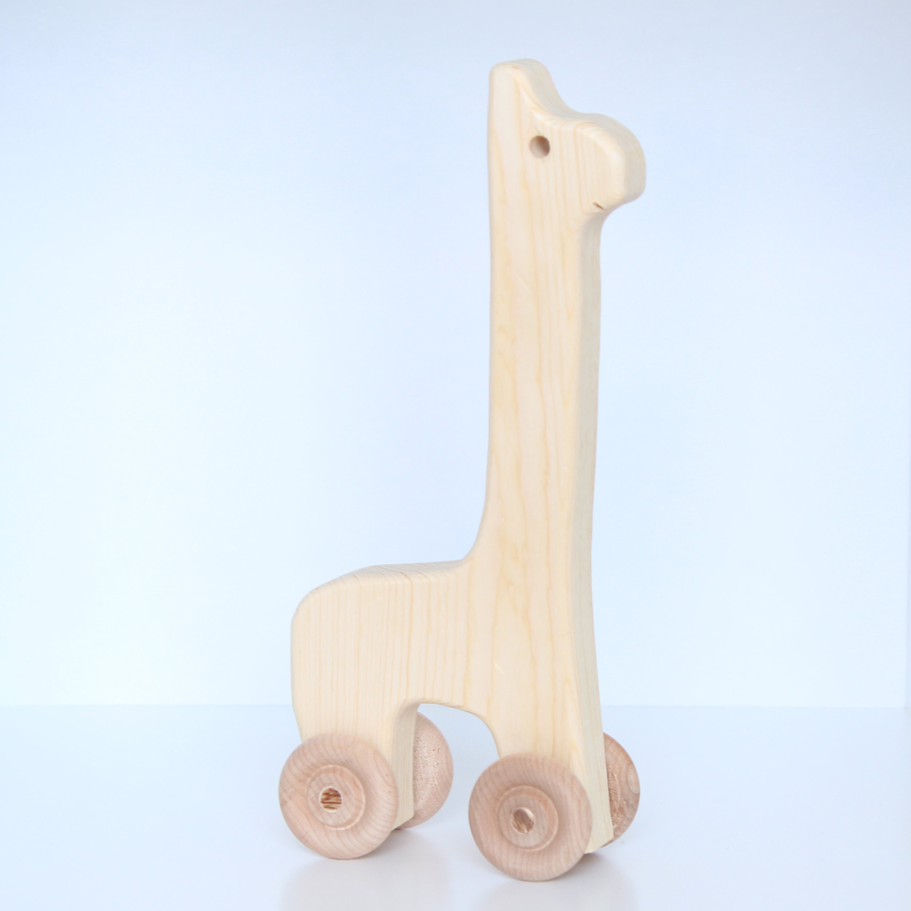 GIRAFFE Handcrafted Rolling Animal Wooden Animal Toddler - Etsy