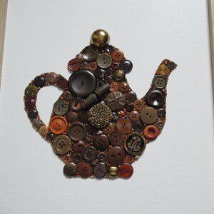 Button Art Painting Teapot - Etsy