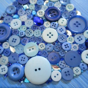 Cute Little Blue Dress Button Art on Canvas, 20 X 20 Cm - Etsy
