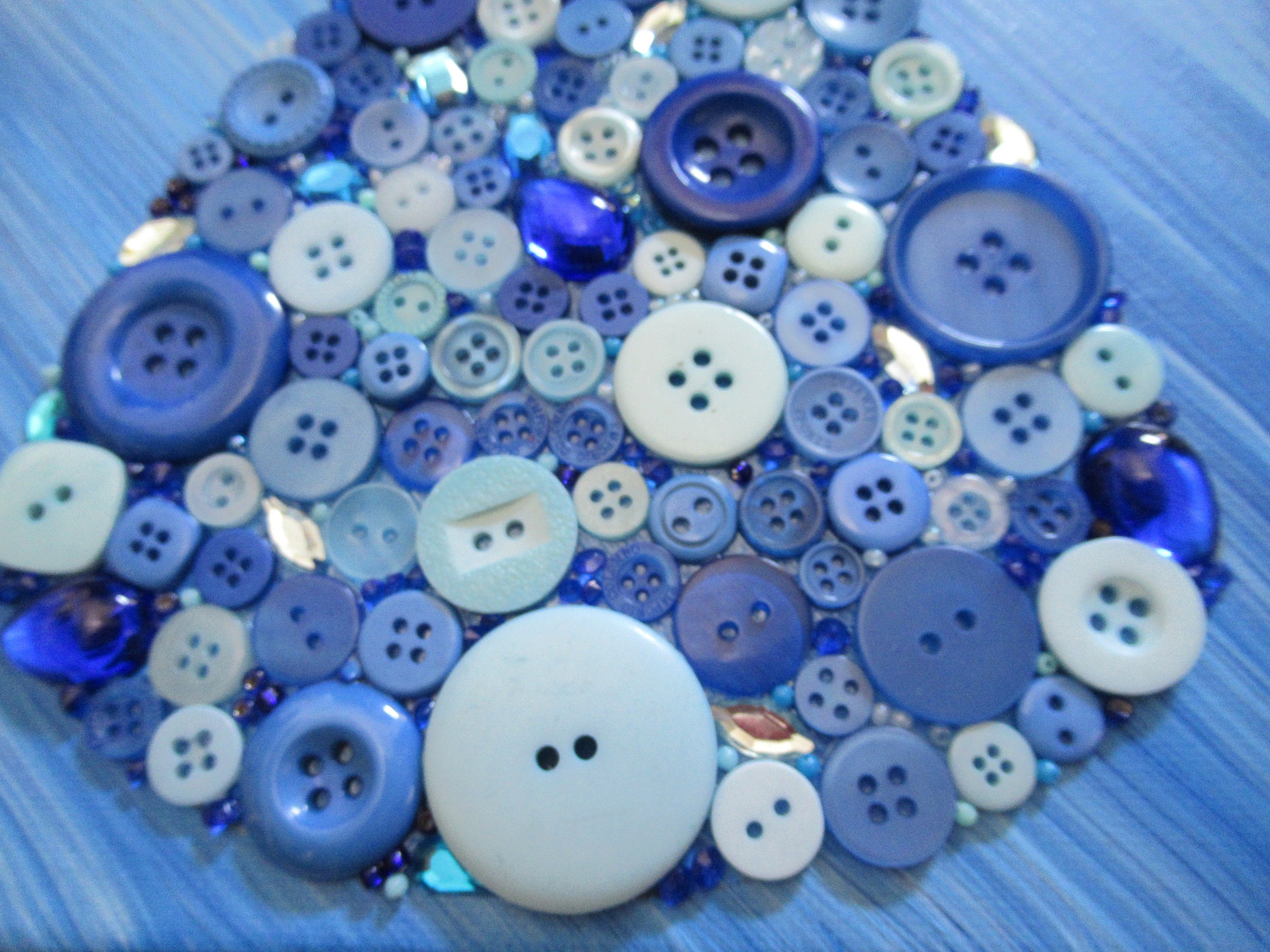 Cute Little Blue Dress Button Art on Canvas 20 X 20 Cm - Etsy