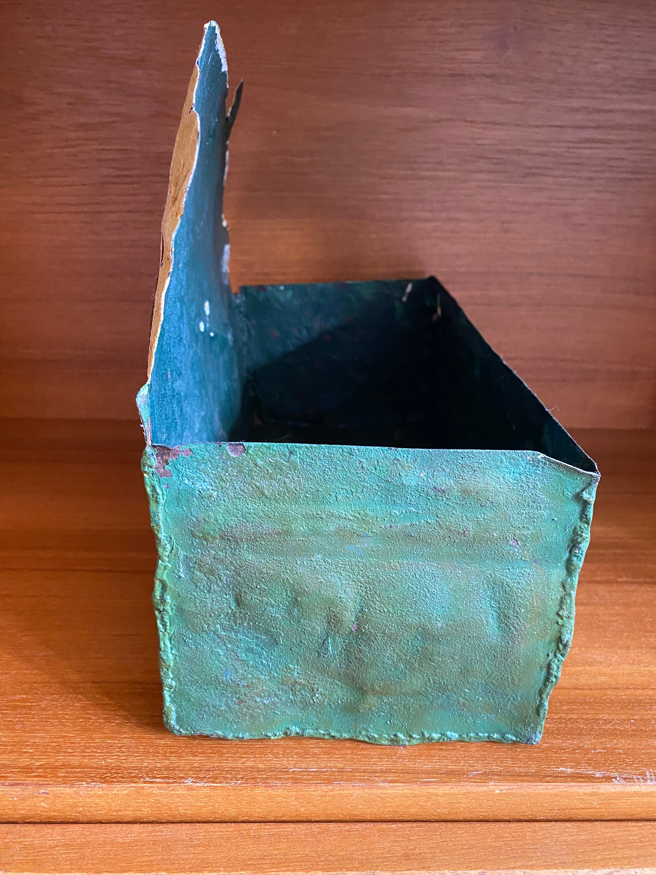 Vintage Metal Pig Planter, Flower Box, Handcrafted, Signed, Folk Art ...