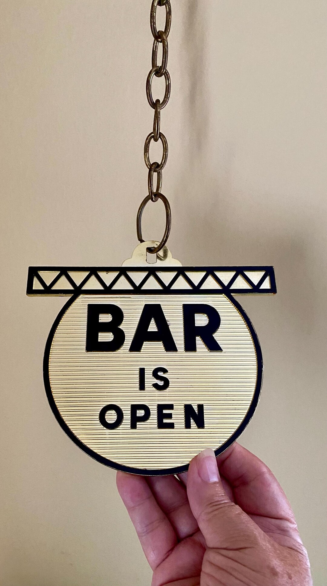 Retro Bar Decor, Bar is Open, Bar is Closed, Vintage Bar Item, Plastic ...