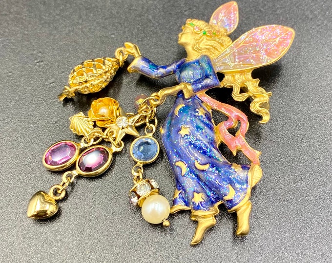 KIRKS FOLLY Twinkle the Tooth Fairy Brooch, Vintage Brooch, Whimsical ...