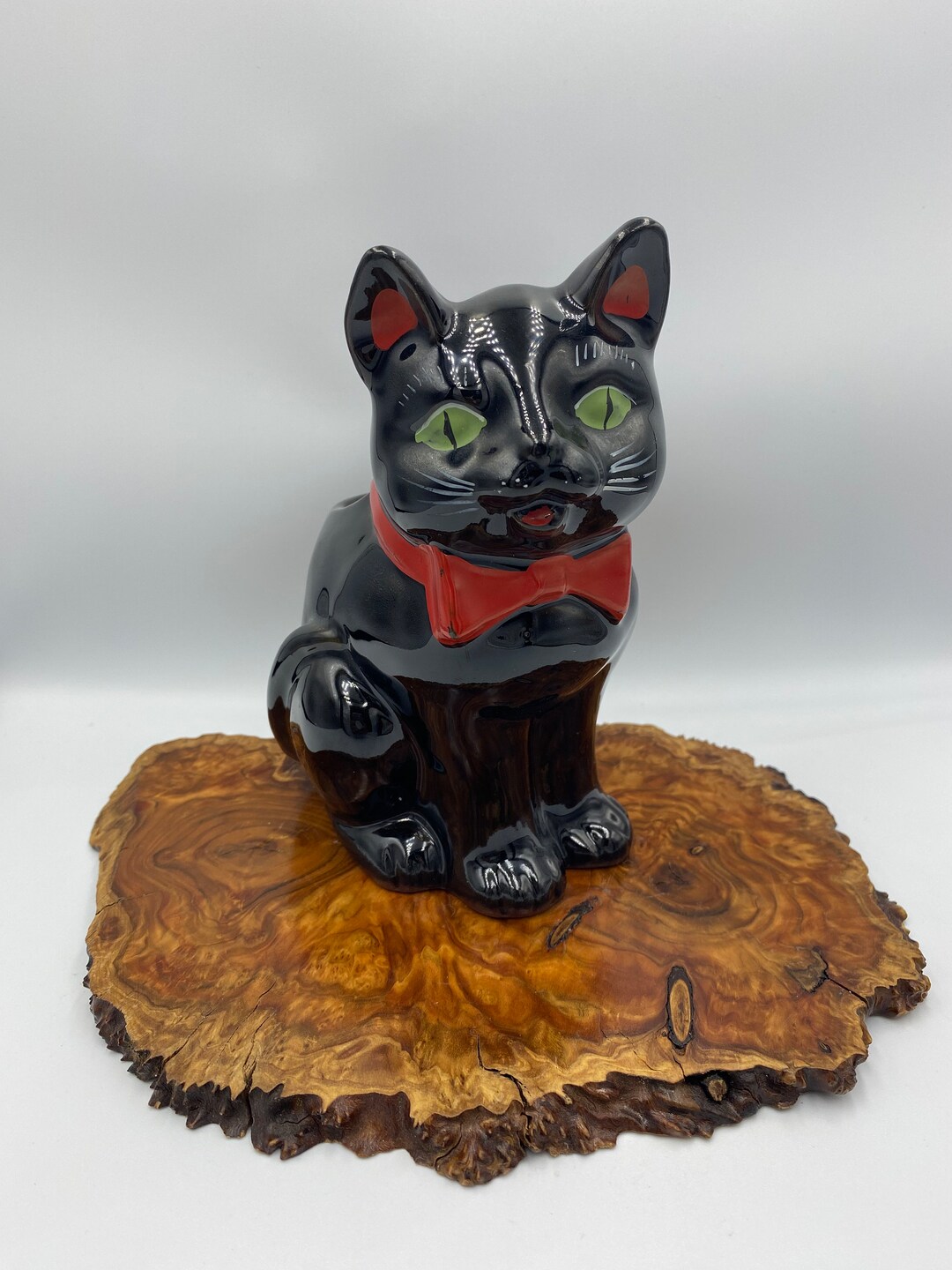 Black Cat Redware Pottery Planter 1950s Black Cat Halloween - Etsy