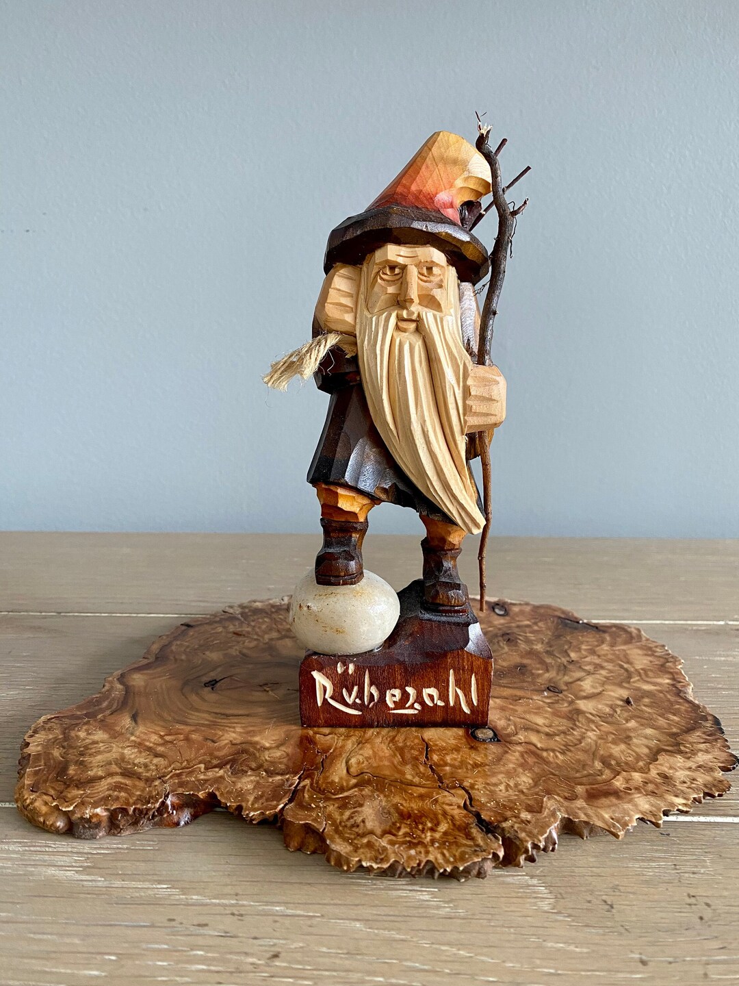 FOLK ART Sculpture, 7, Wooden Carving, Rubezahl, Mountain Spirit ...