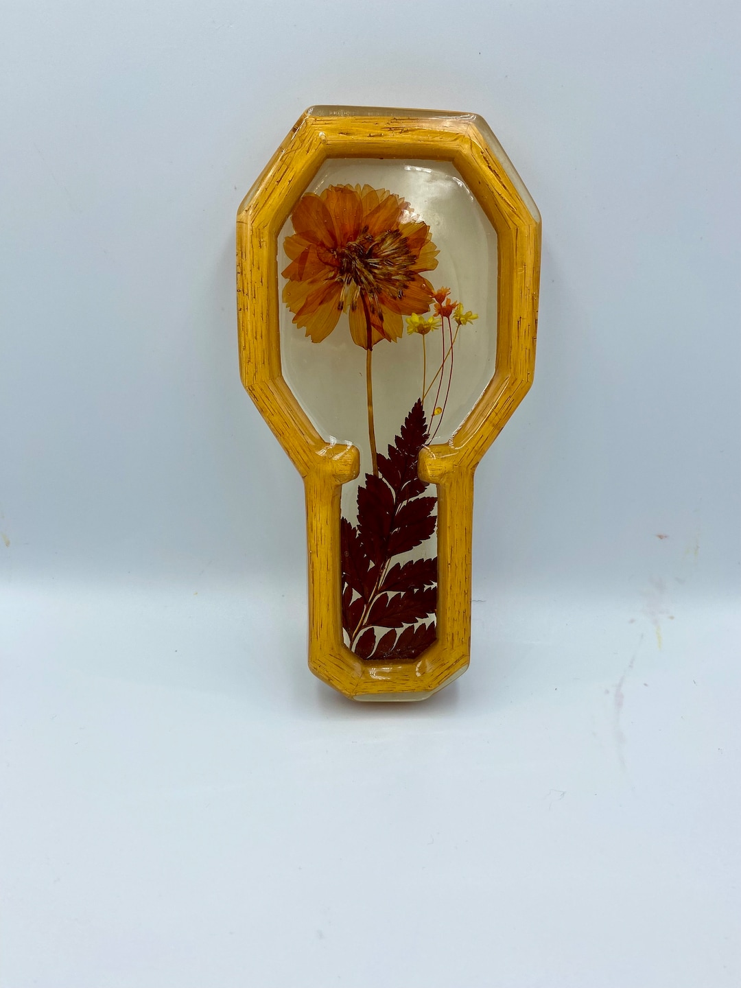 Vintage Pressed Flower LUCITE Spoon Rest, 1970s, Vintage Kitchen ...