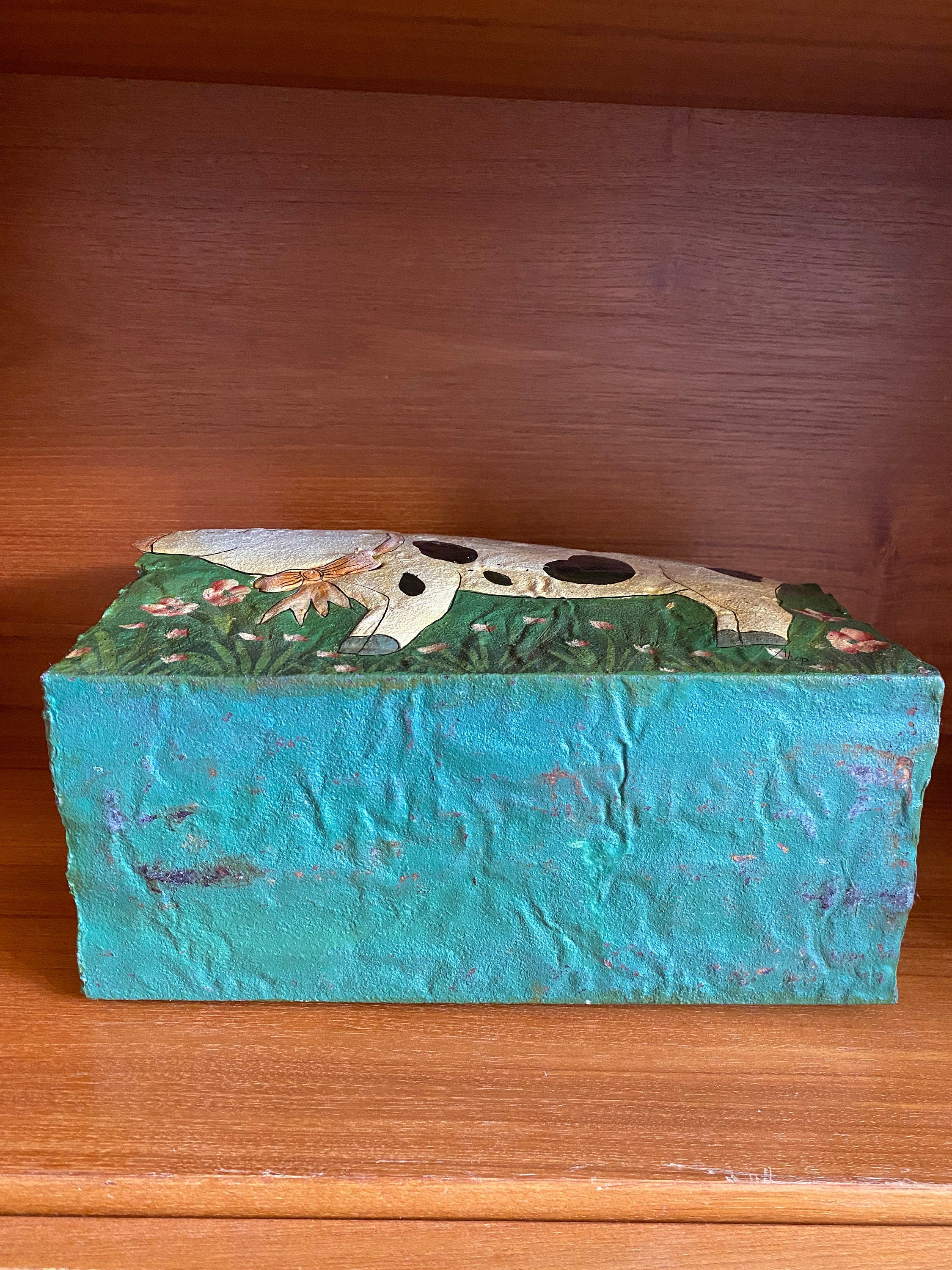 Vintage Metal Pig Planter, Flower Box, Handcrafted, Signed, Folk Art ...