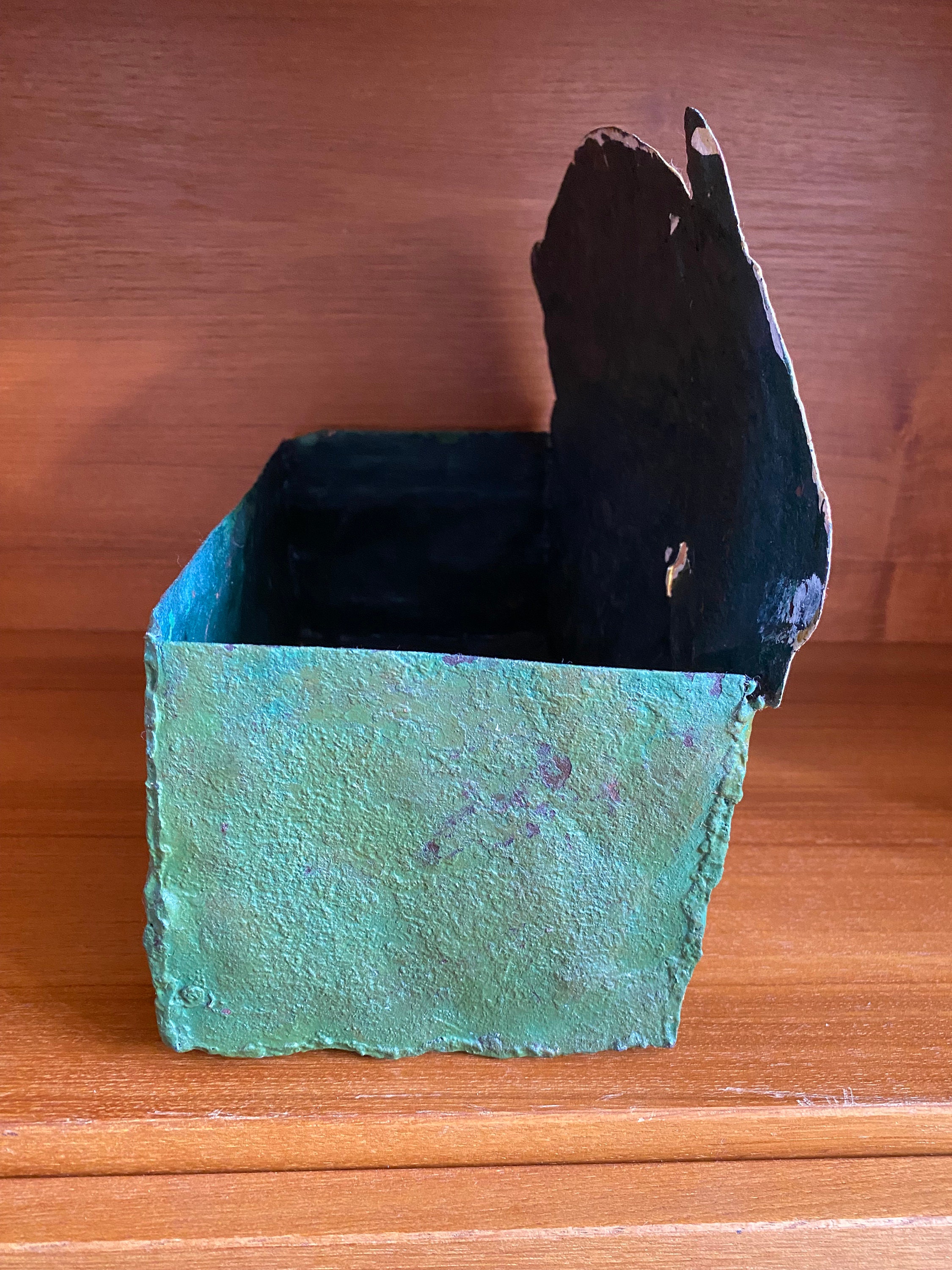 Vintage Metal Pig Planter, Flower Box, Handcrafted, Signed, Folk Art ...