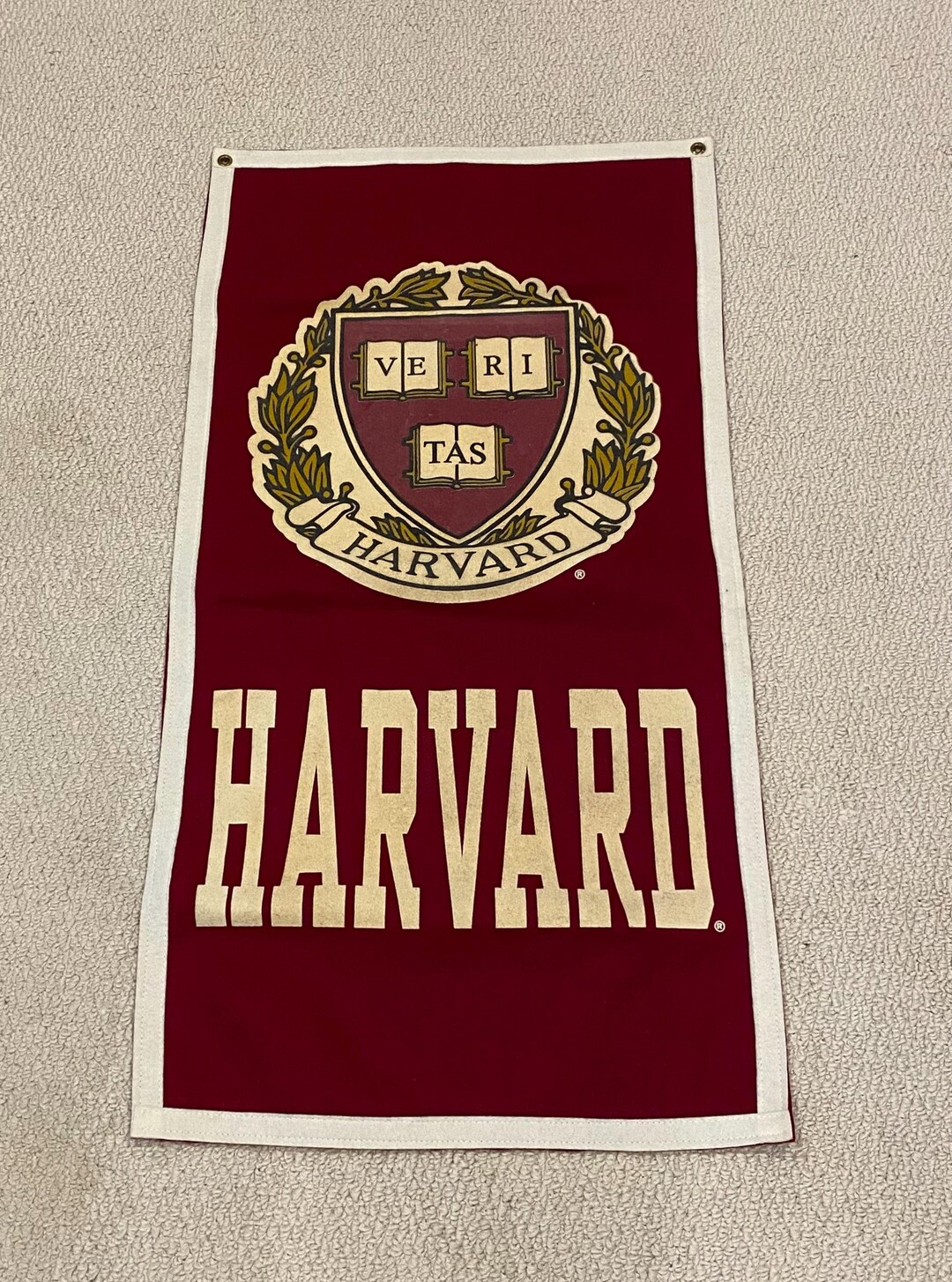 Prestigious HARVARD Banner, Felt Wool, Collegiate Banner, Made in USA ...