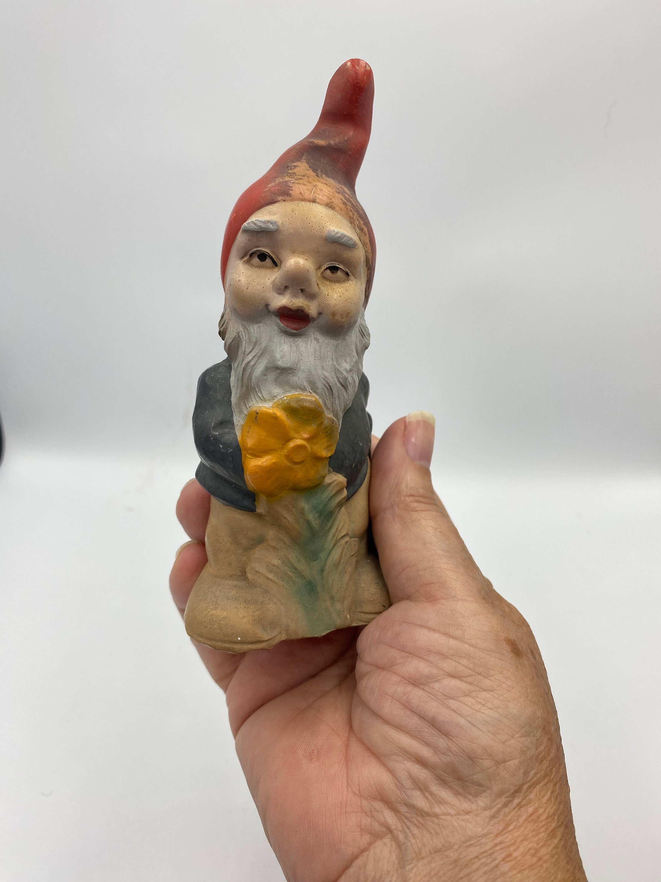 Vintage West German Rubber Gnome Figures, Pair, Erdmanleins - Etsy
