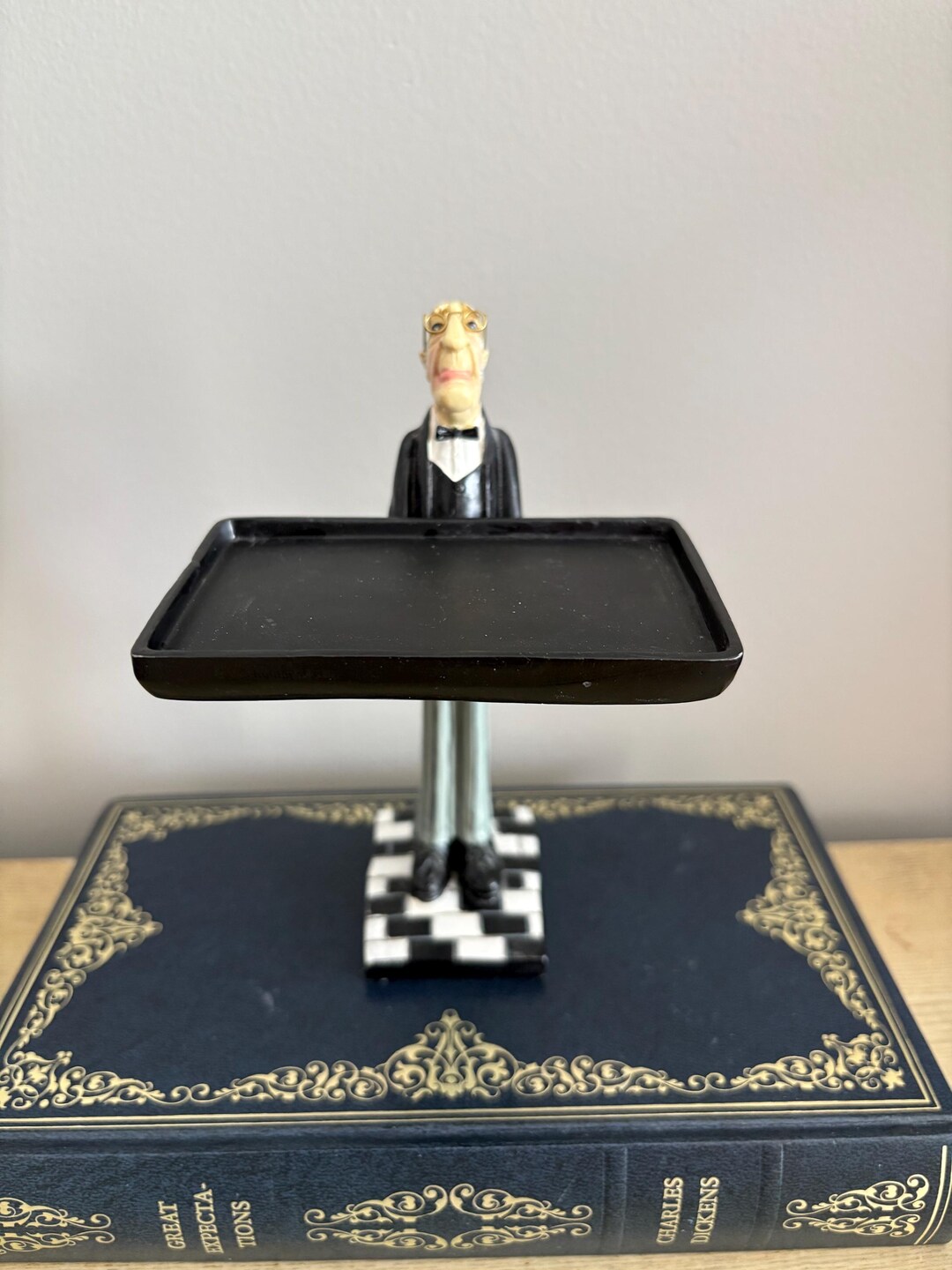 BOMBAY Company JAMES the BUTLER Card Holder With Tray, Miniature Sized ...