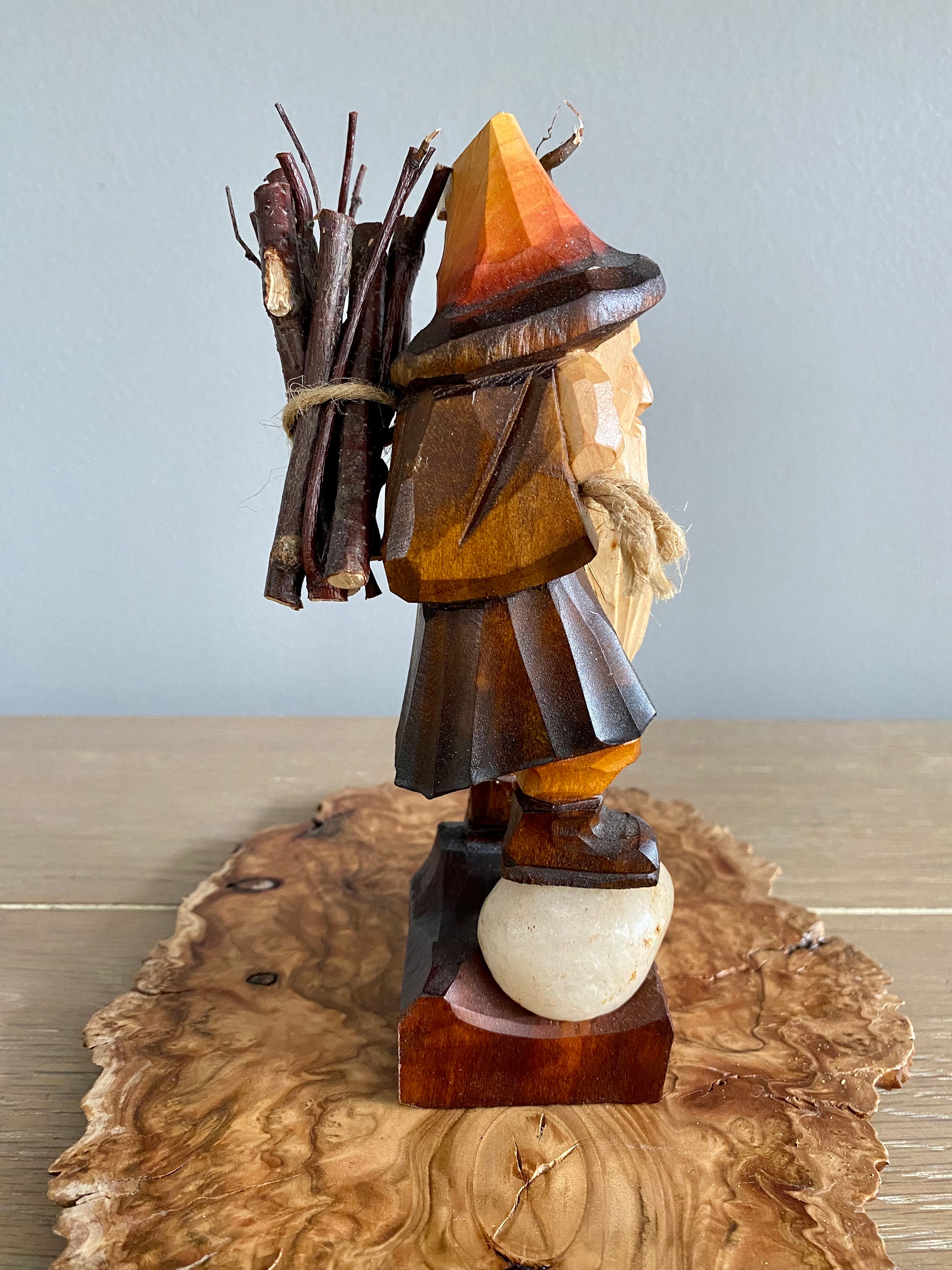 FOLK ART Sculpture, 7, Wooden Carving, Rubezahl, Mountain Spirit ...
