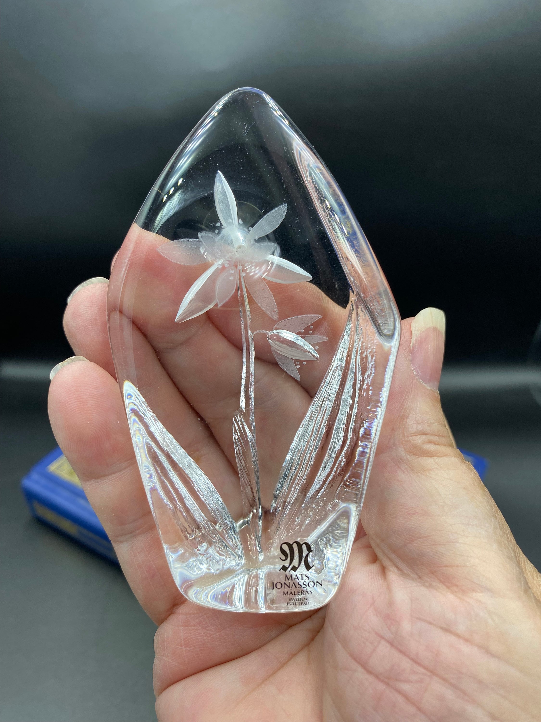 MATS JONASSON Paperweight, Crystal, Swedish Crystal, Made in Sweden ...