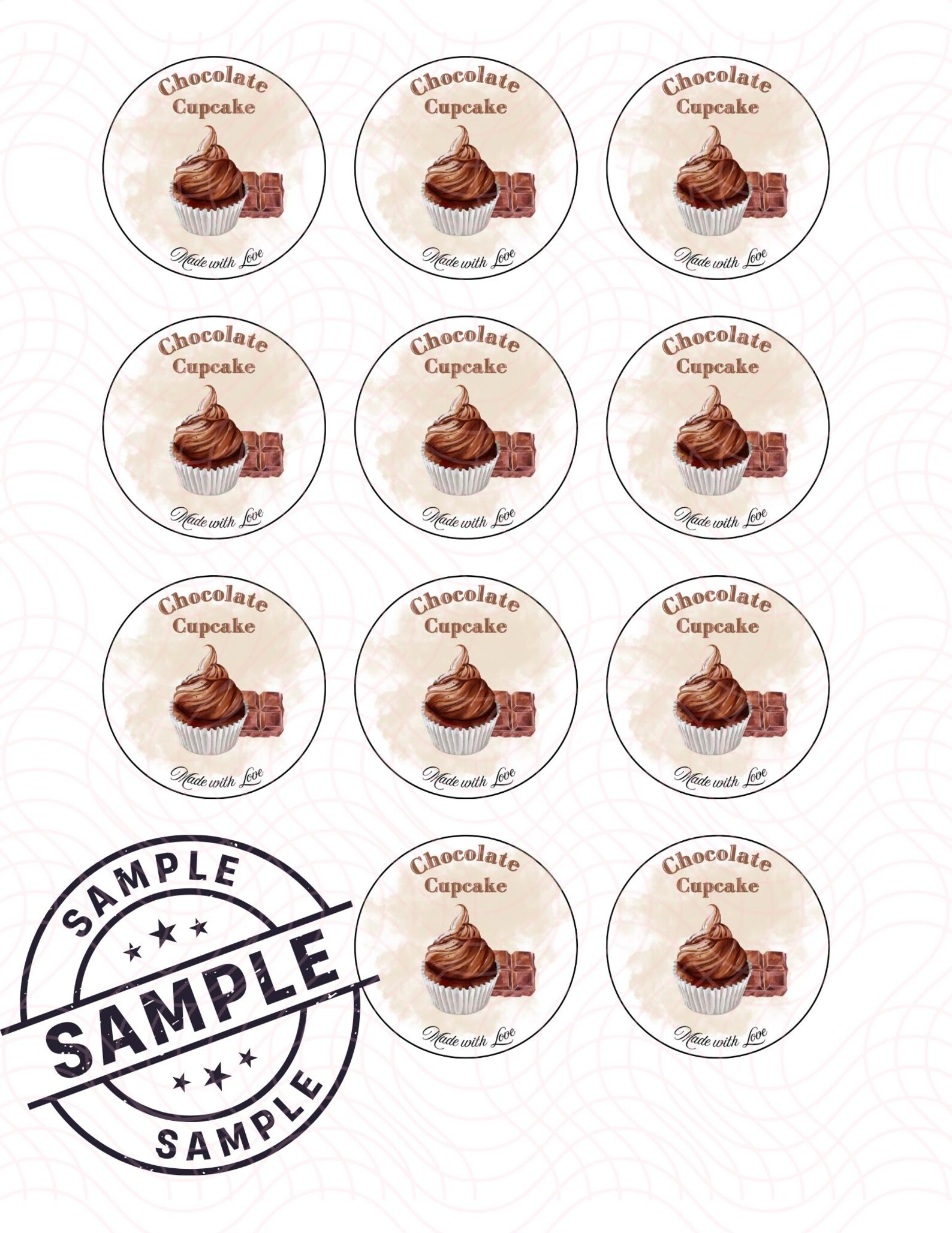 Editable Cupcake Labels With Flavors 3 Different Flavors, Baking Gift ...