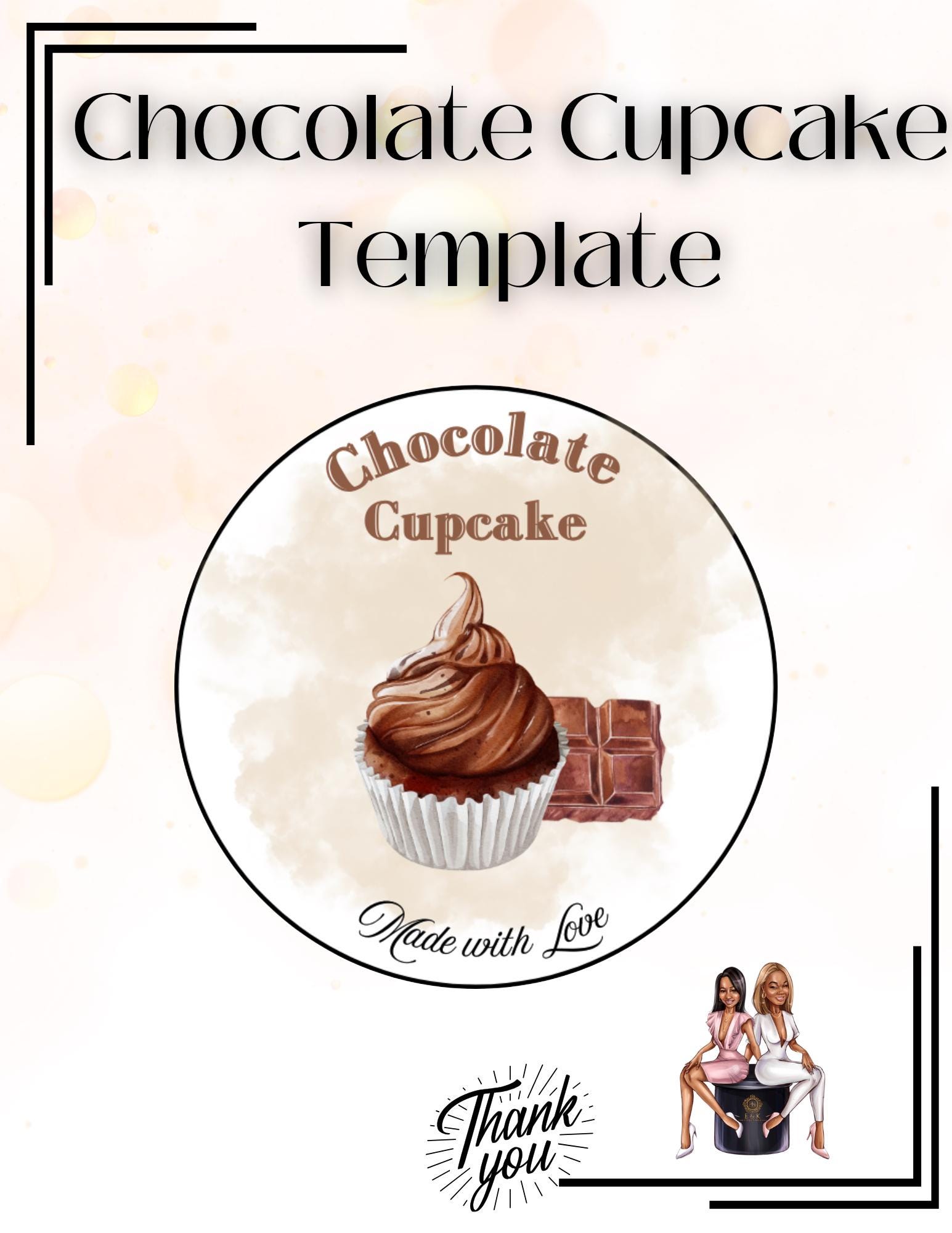 Editable Cupcake Labels With Flavors 3 Different Flavors, Baking Gift ...