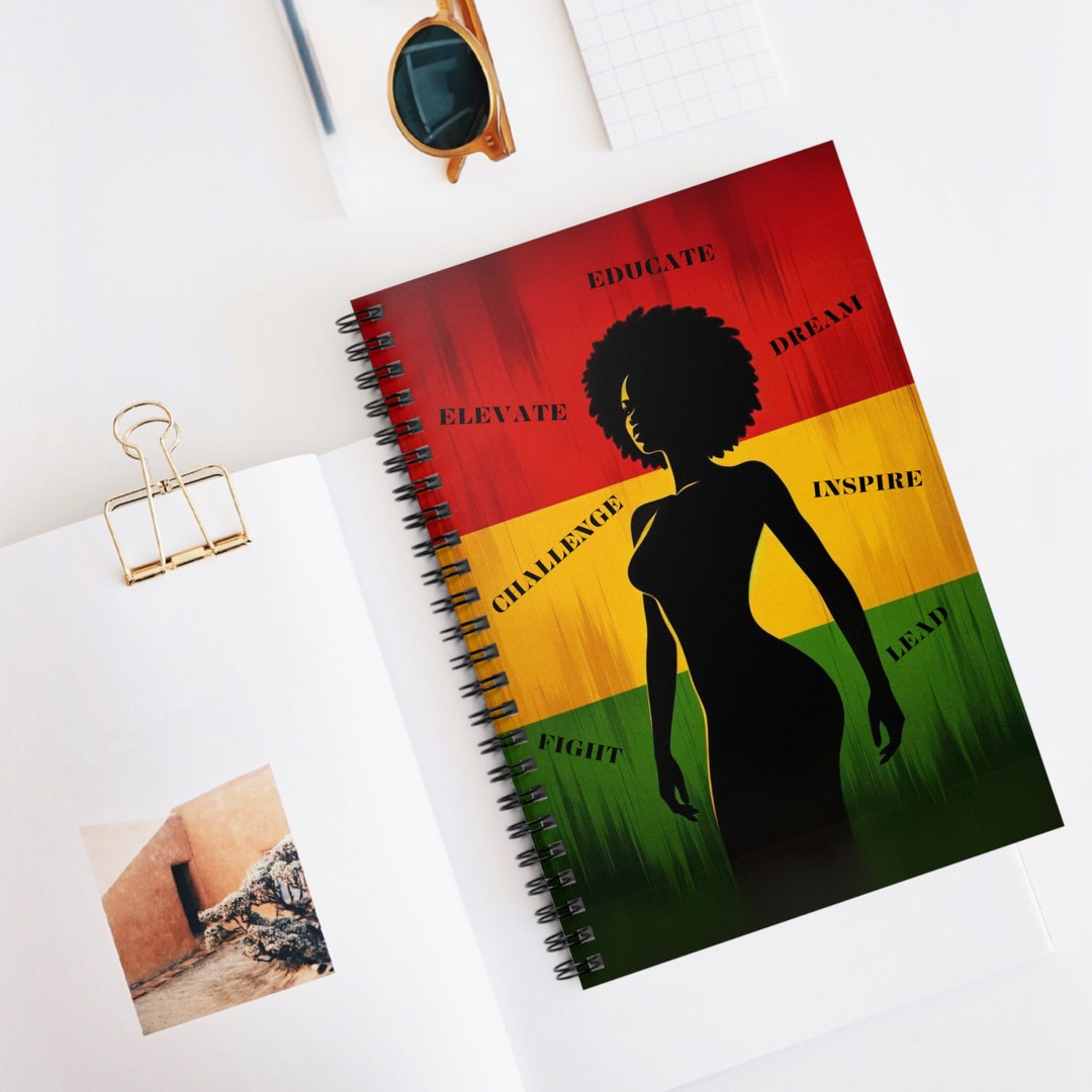 Inspirational African American Notebook, Powerful Woman, Rule Lined ...