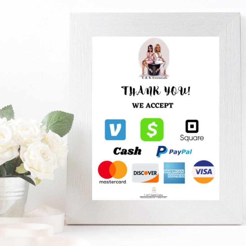 Editable, Simple, Acceptable Payments Template, DIY - Etsy