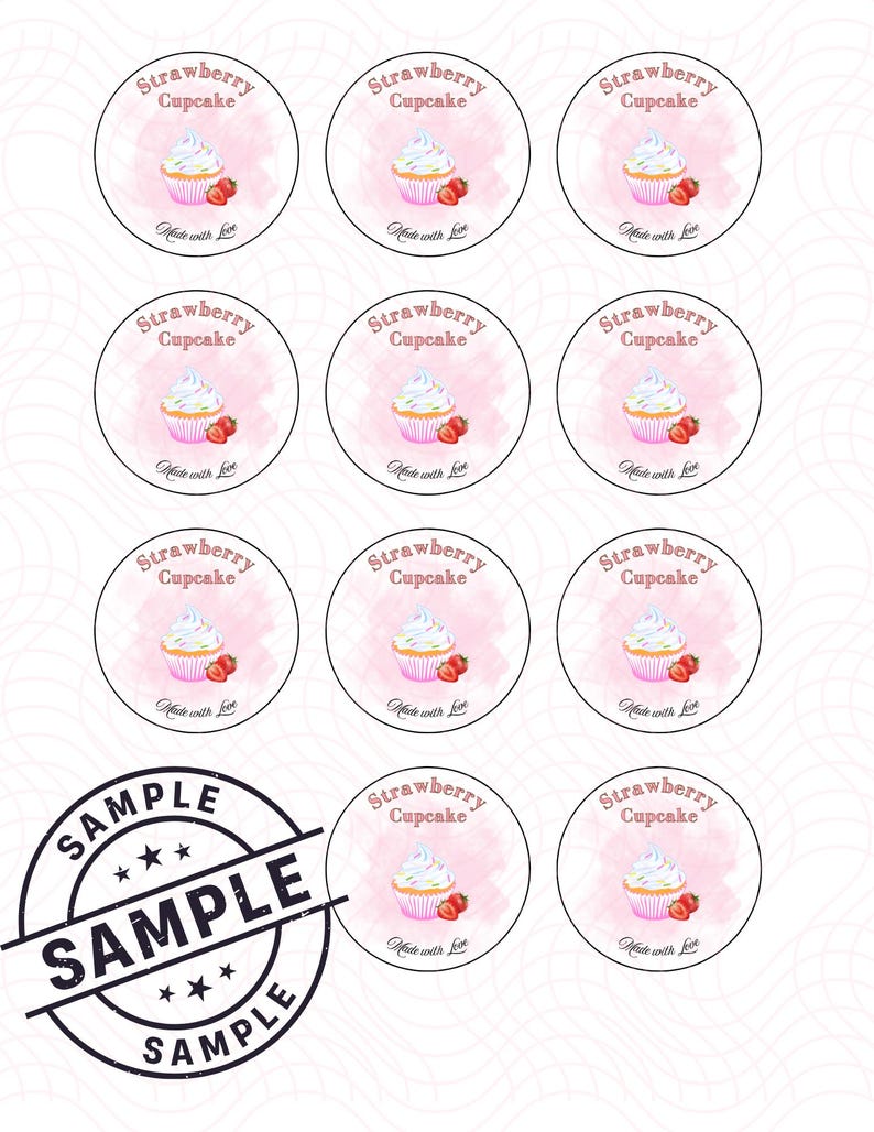 Editable Cupcake Labels With Flavors 3 Different Flavors, Baking Gift ...