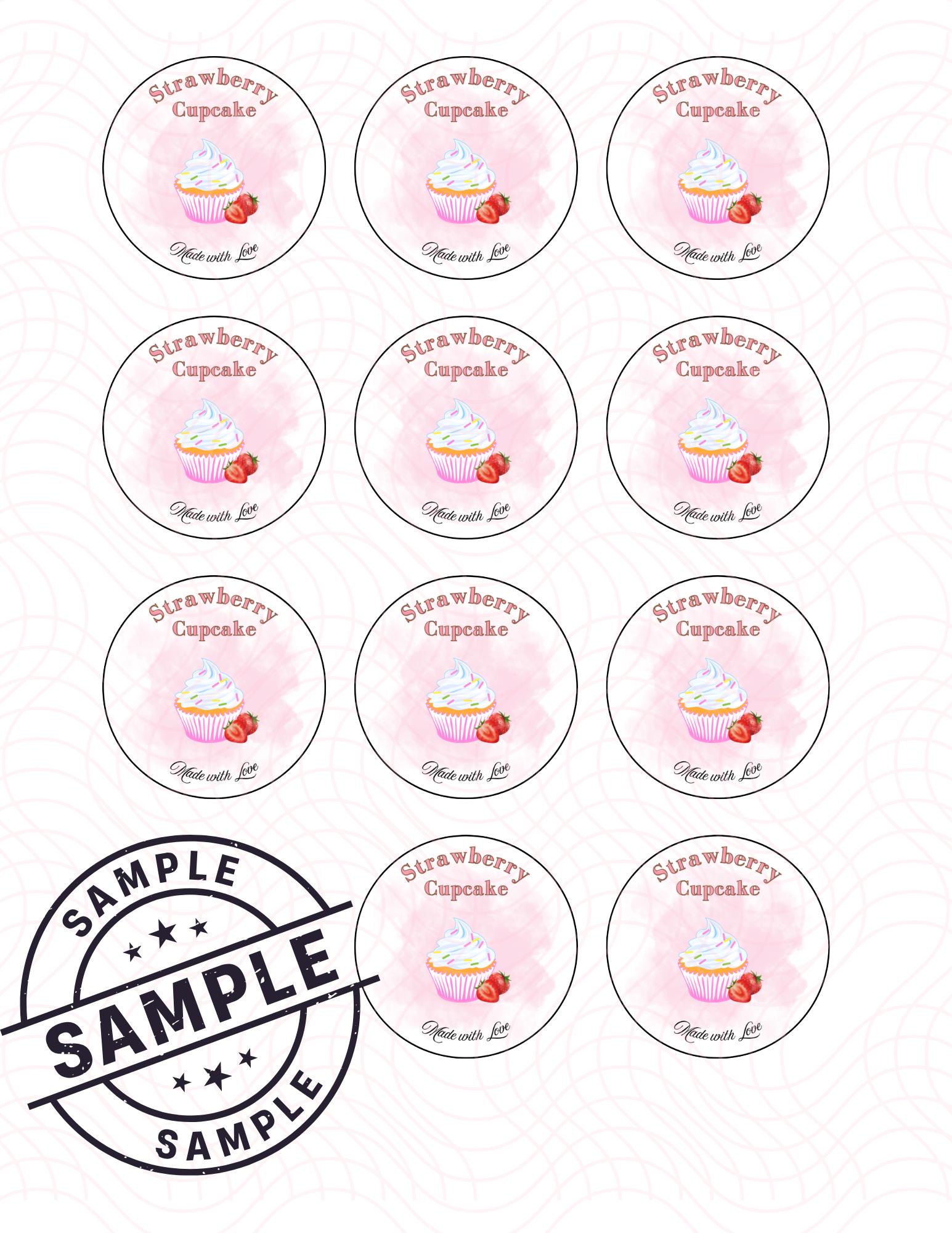 Editable Cupcake Labels With Flavors 3 Different Flavors, Baking Gift ...