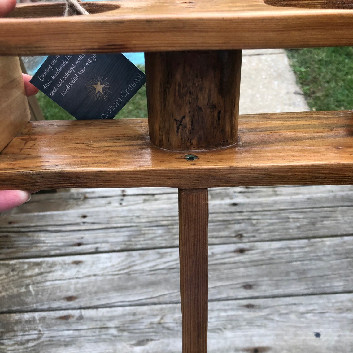 Outdoor Beer Stand / Double Drink Holder / Reclaimed Wood Tall | Etsy