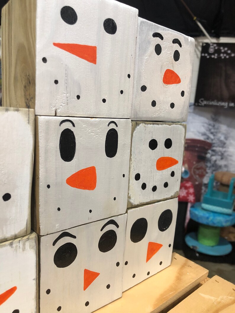 Snowman Face, Wooden Snowmen, Rustic Holiday Decor, Primitive Christmas ...