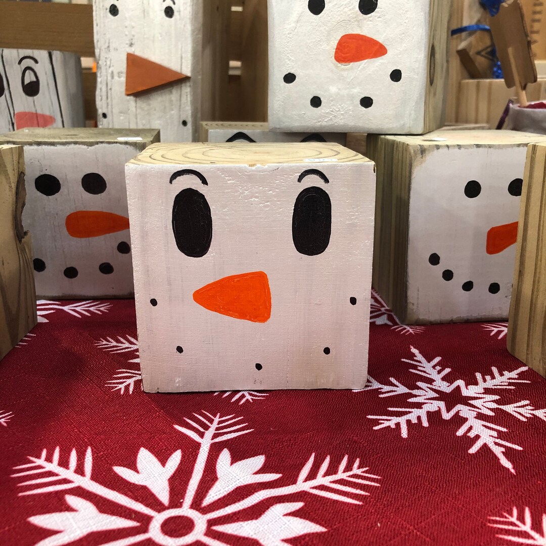 Snowman Face, Wooden Snowmen, Rustic Holiday Decor, Primitive Christmas ...