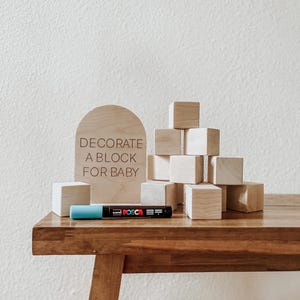 DIY Wooden Baby Blocks, Baby Shower Activity With Arch Sign - Etsy