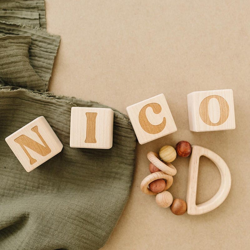 Rustic Letter Block Decor - Etsy