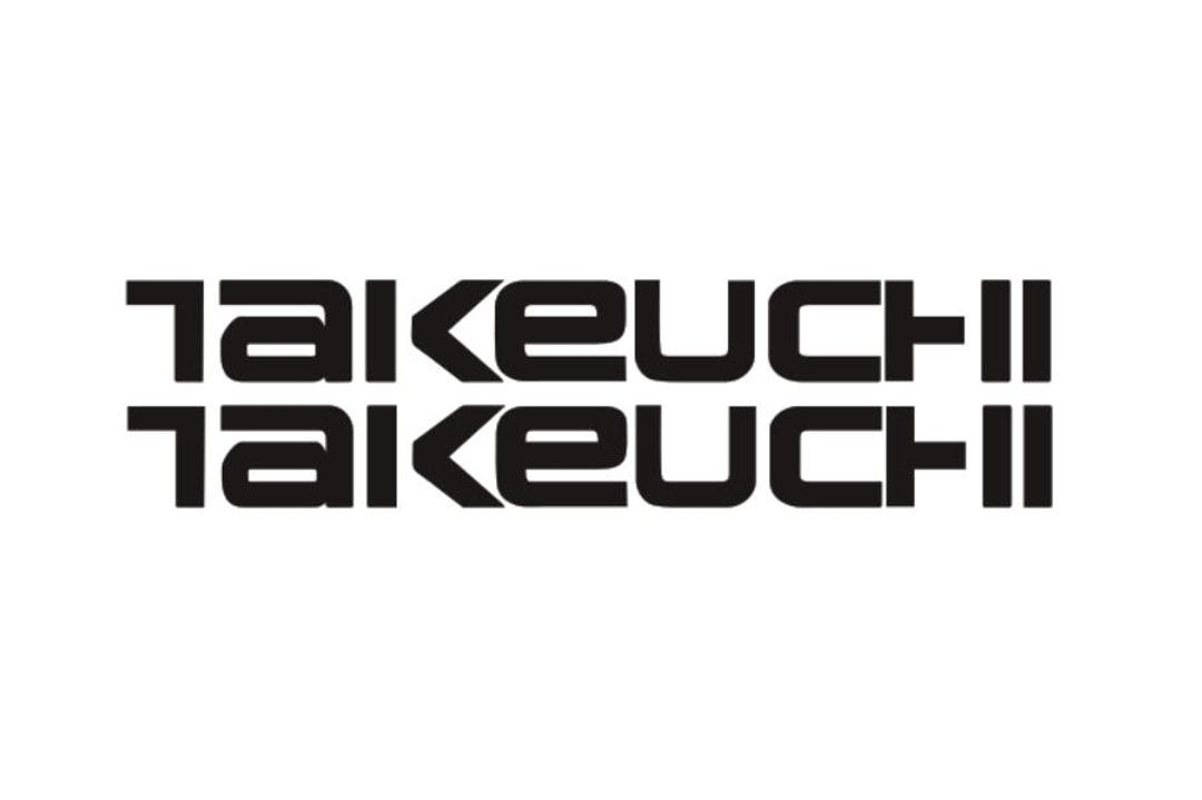 2pack 2x Sticker Decal Logo TAKEUCHI 15 20 30 40 50 60 70 80 90 100 Cm ...