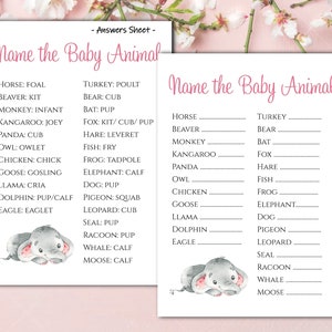 Elephant Baby Shower Girl. Baby Shower Games Bundle, Baby Shower Games ...