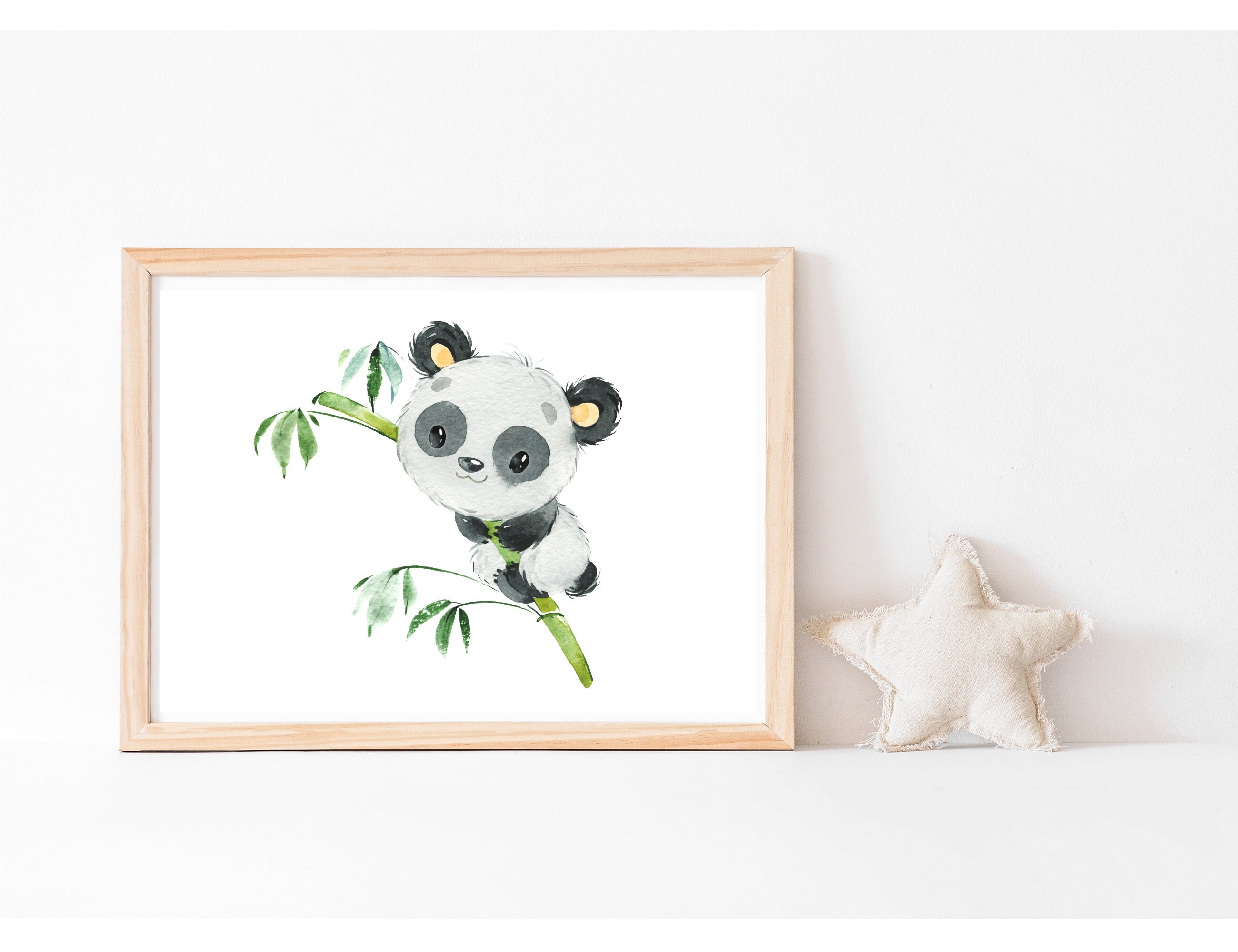 Set of 5 Panda Designs. Printable Panda. Panda Wall Art. Baby Boy ...