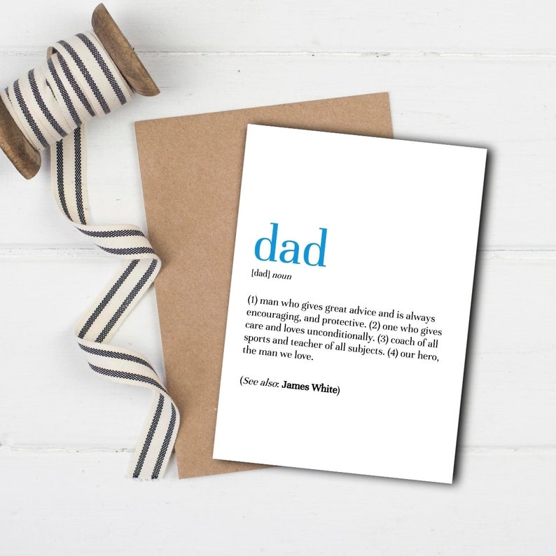 Customize Father's Day Card, Printable Father's Day Card, Template ...