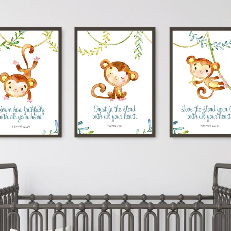 Monkey Wall Art - Etsy