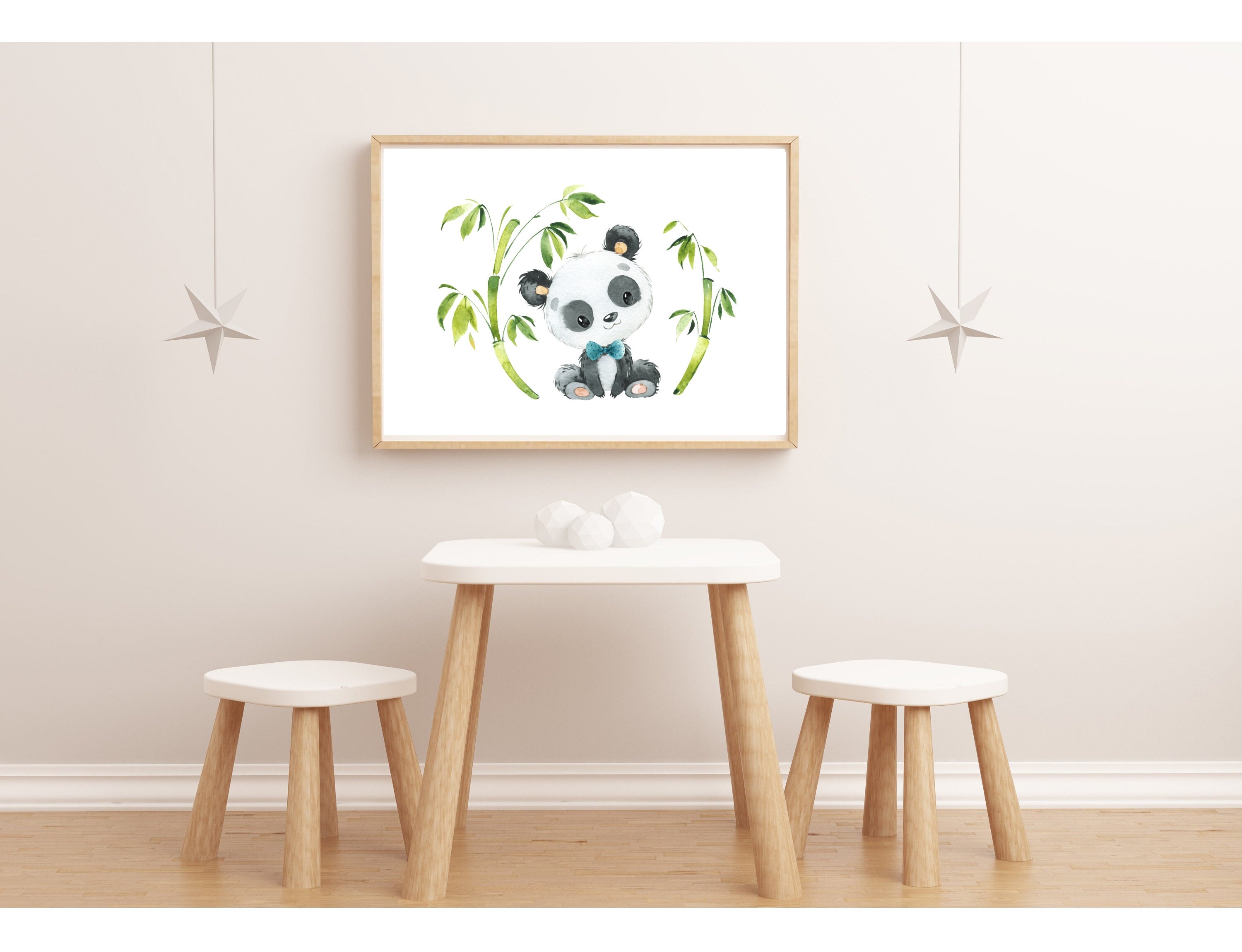 Set of 5 Panda Designs. Printable Panda. Panda Wall Art. Baby Boy ...
