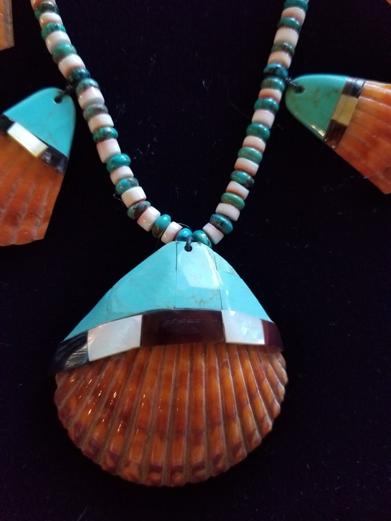 NATIVE AMERICAN Indian Santo Domingo Pueblo shell nec… - Gem