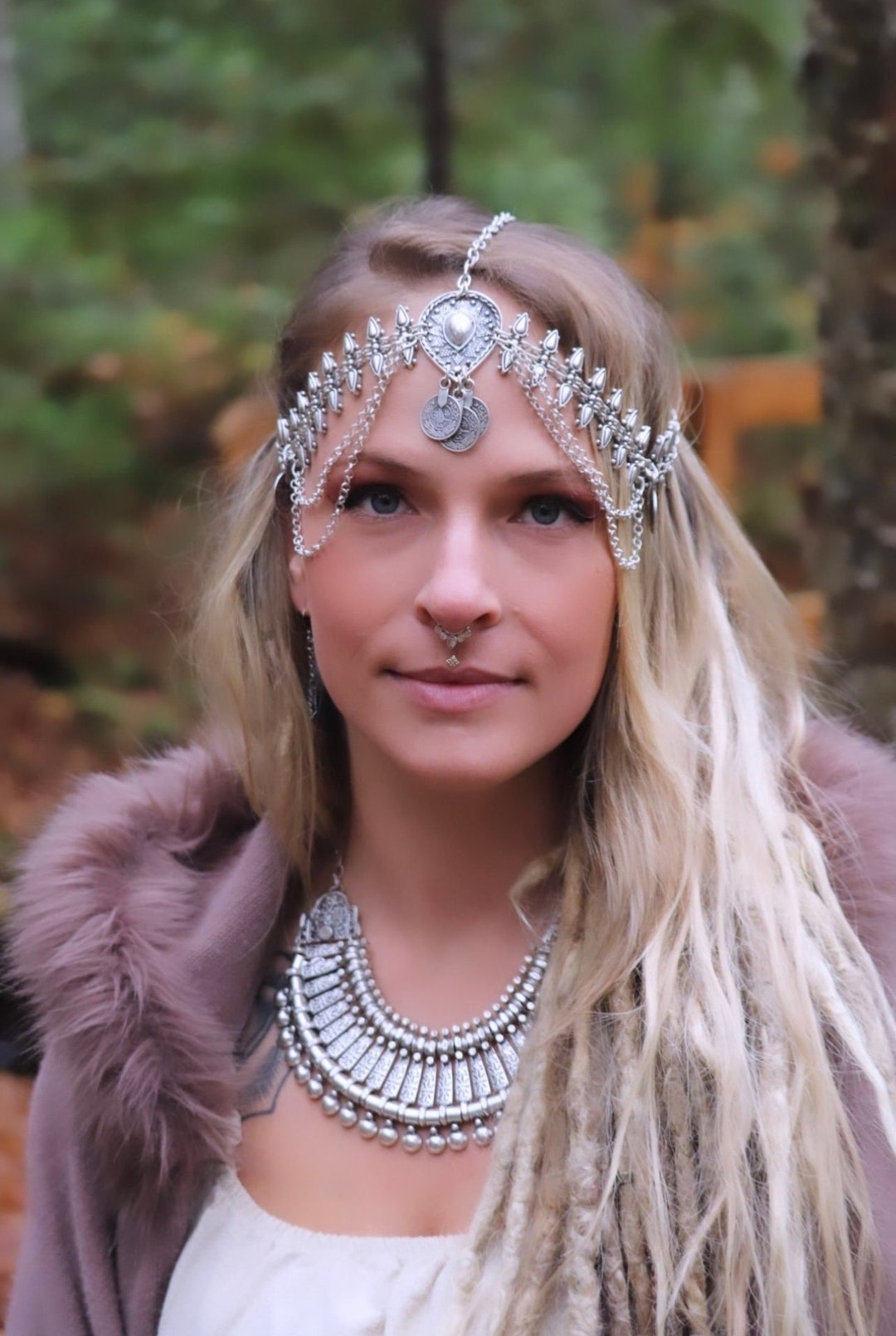 Unique Silver Plated Head Jewellery | Head Chain | Belly Dance Chain ...