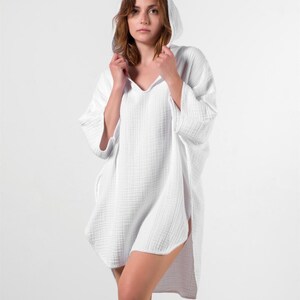 Cotton Surf Poncho - Beach Towel - Beach Poncho - Boho Poncho - Hooded ...
