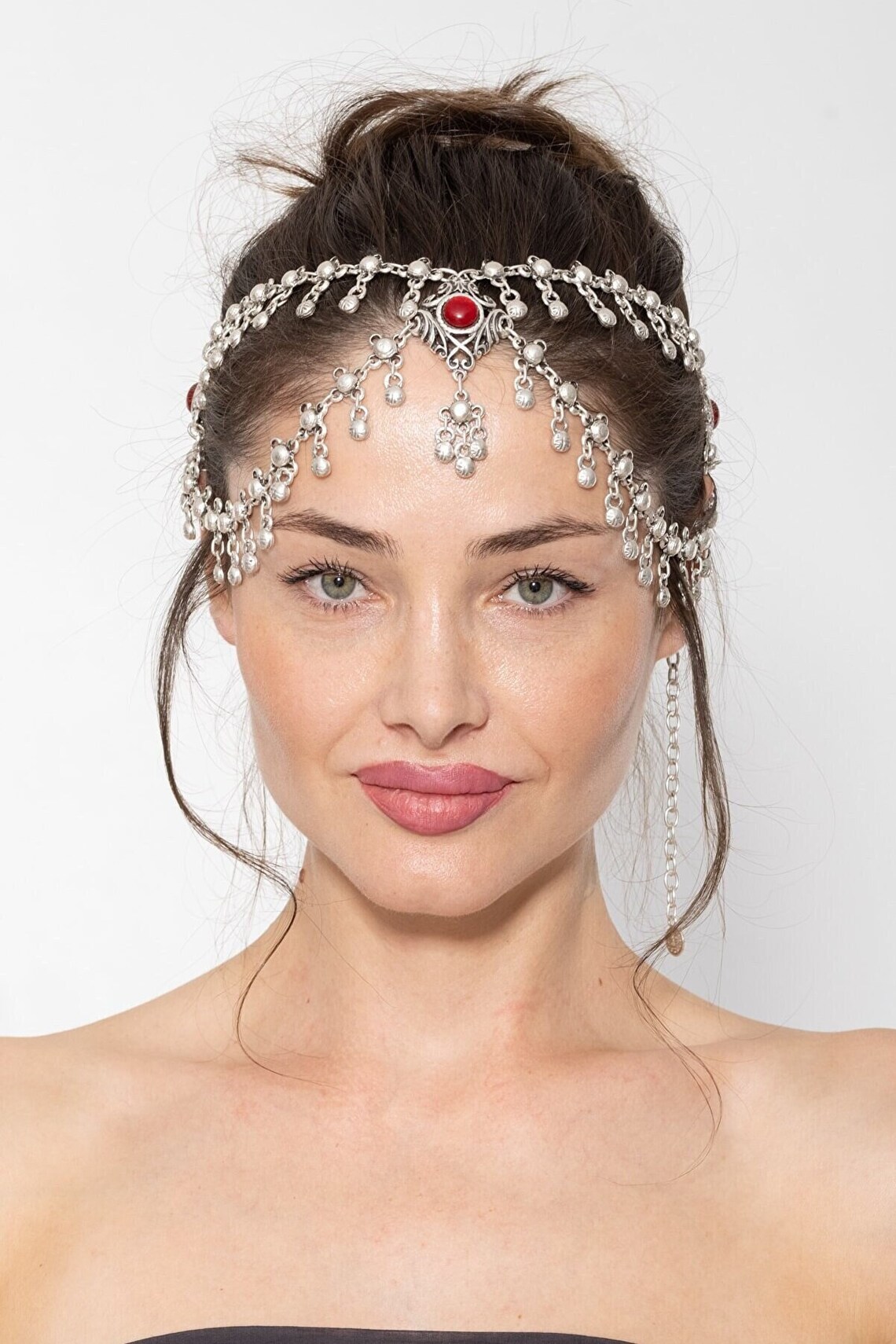 Silver Plated Head Jewellery Head Chain Belly Dance Chain - Etsy