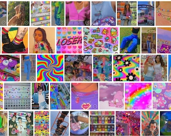 Indie Aesthetic Room Decor, Photo Wall Collage, Indie Room Decor, Retro ...