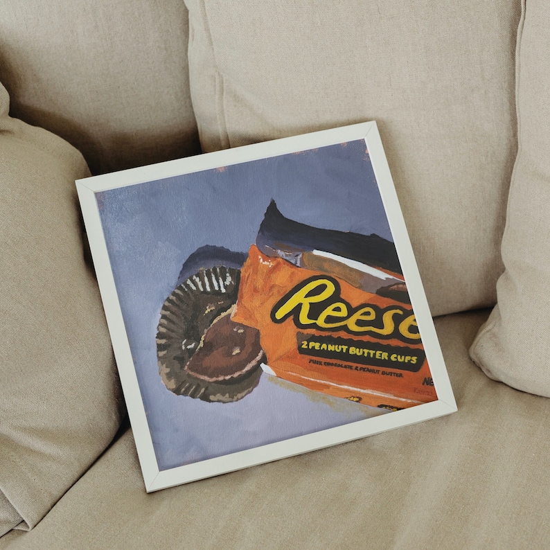 Original Reese's Peanut Butter Cup Acrylic Painting | Canvas Panel ...