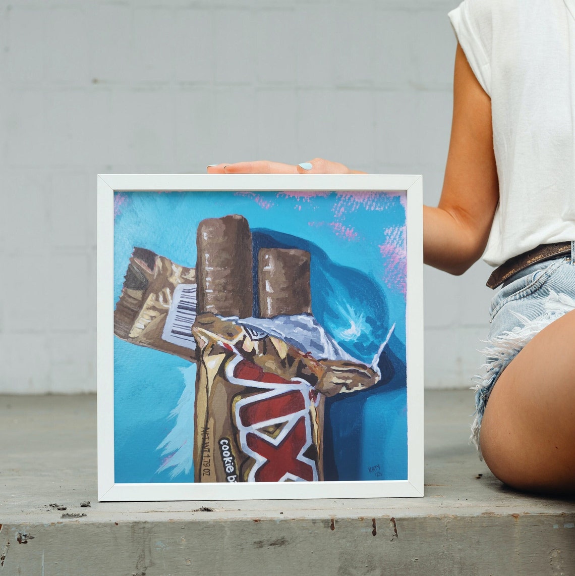Original Twix Candy Bar Acrylic Painting | 8 X 8" | on Acid Free Paper ...