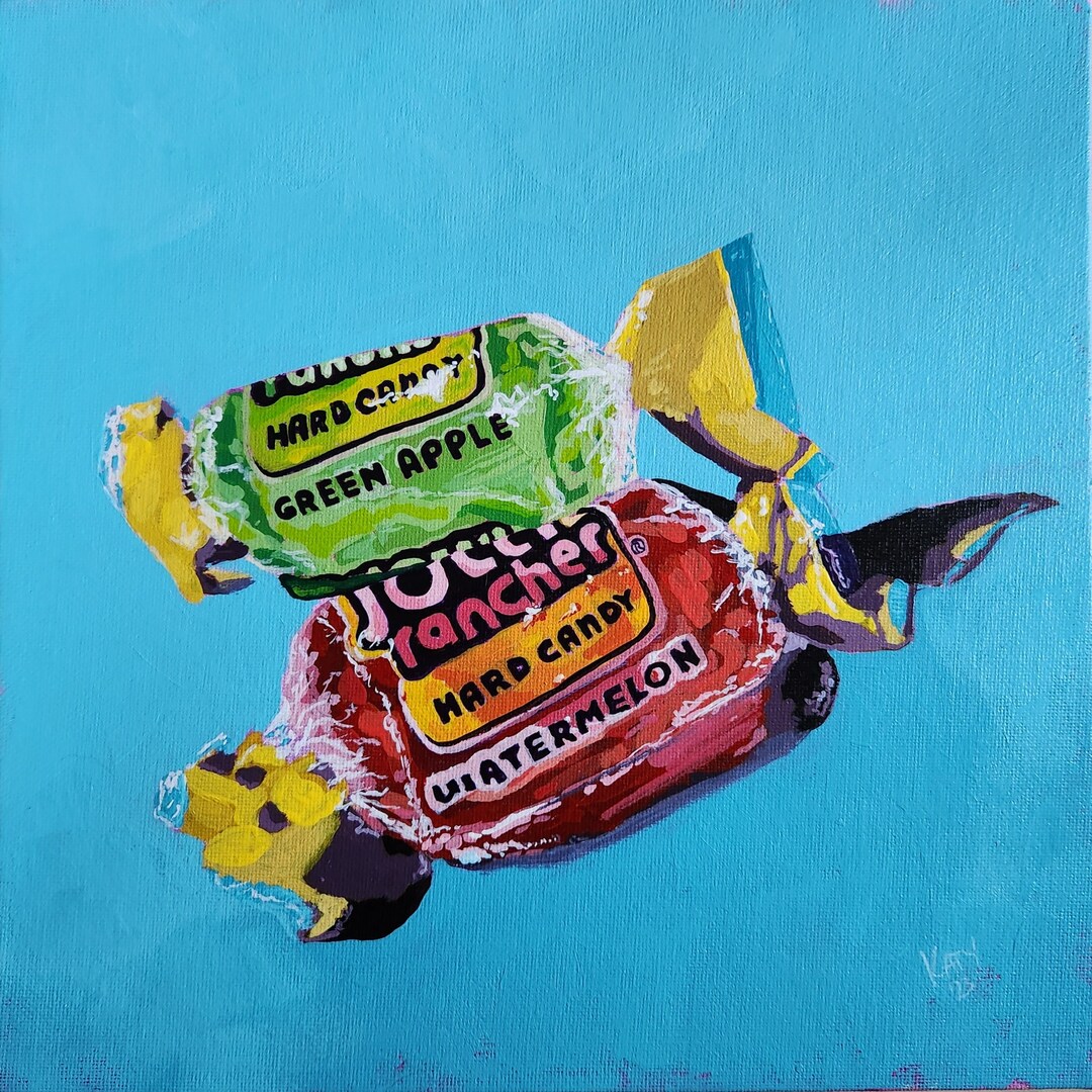 Original Jolly Rancher Acrylic Painting | Canvas Panel | One of a Kind ...