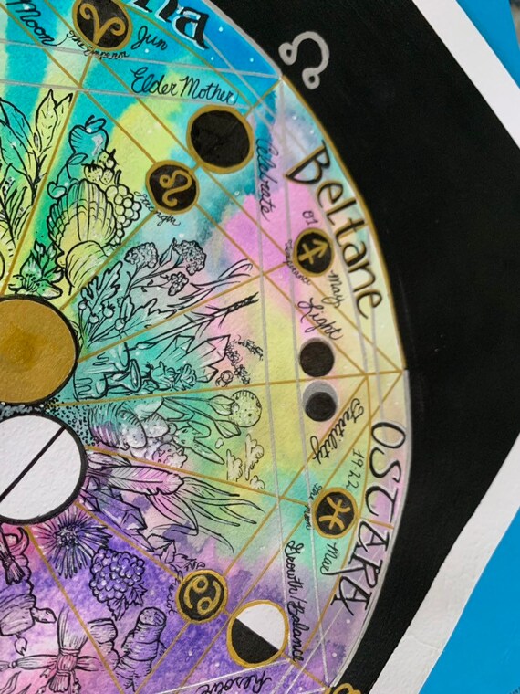 Celtic Wheel of the Year / Lunar Calendar - Etsy